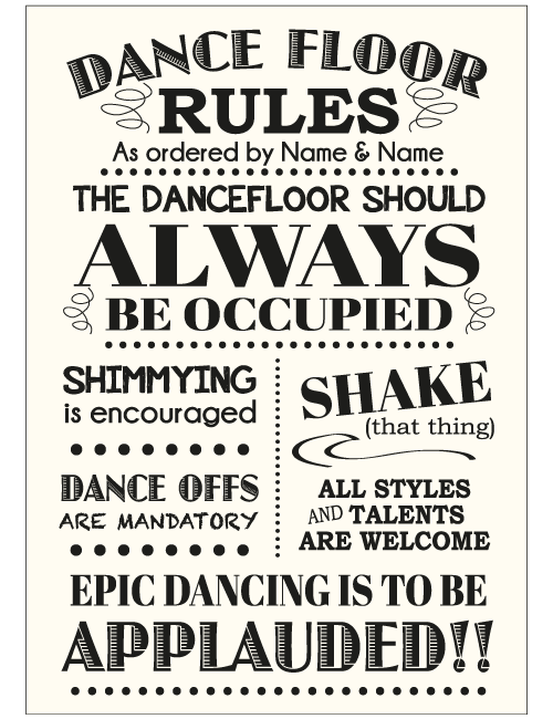 The Official Book of Dance Rules | Madness, Matter, and Rambling Thoughts